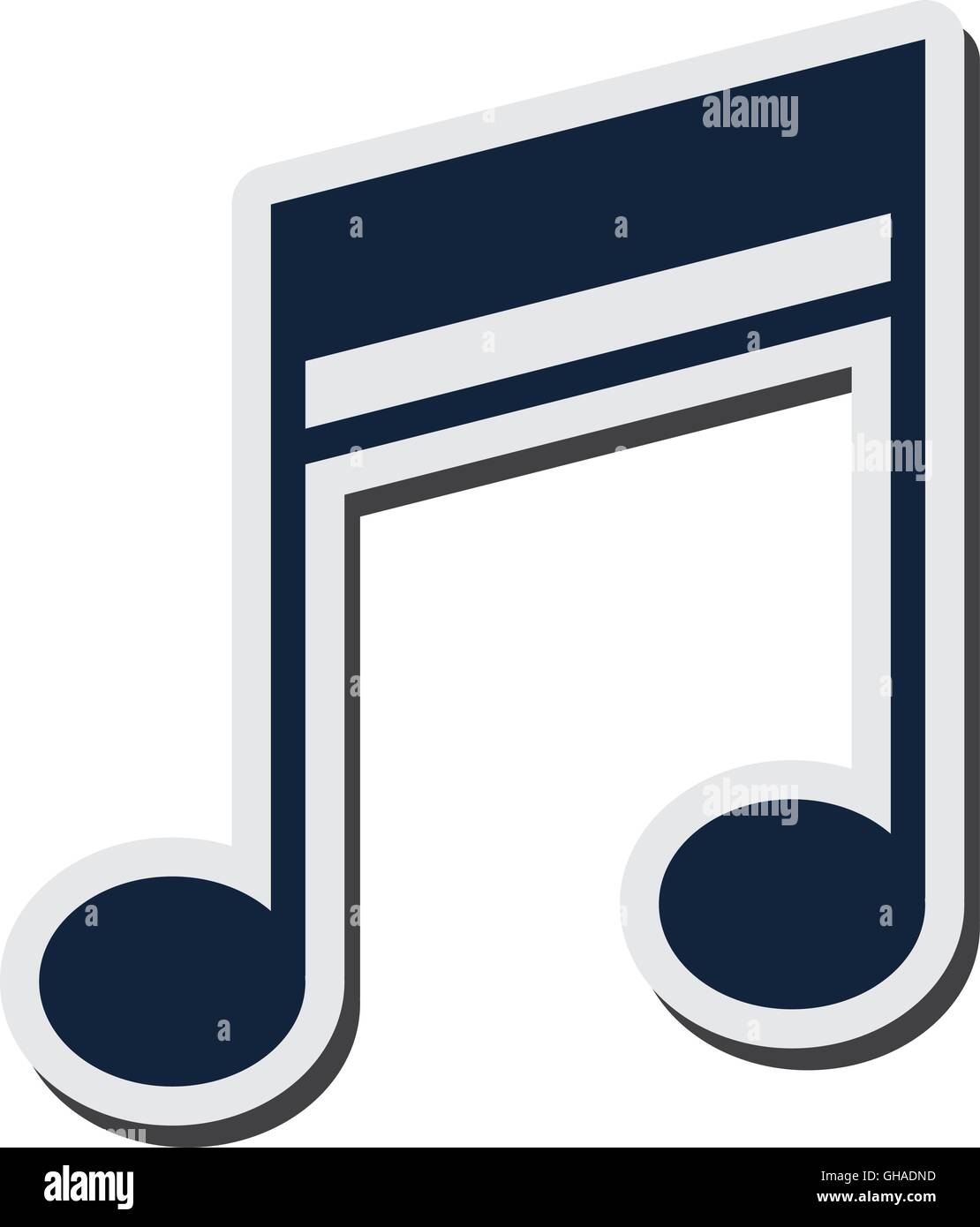 quaver music note icon Stock Vector Image & Art - Alamy