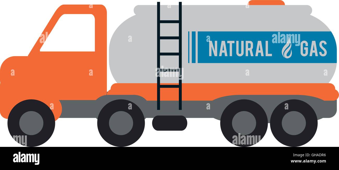 Natural gas truck icon Stock Vector Images - Alamy