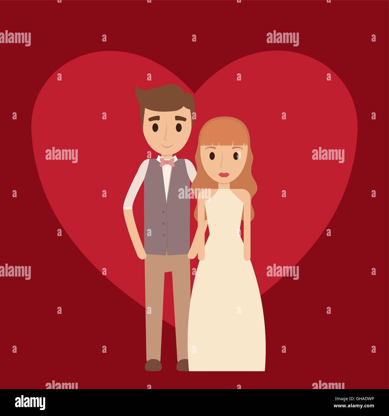 couple cartoon wedding marriage icon. Vector graphic Stock Vector Image ...