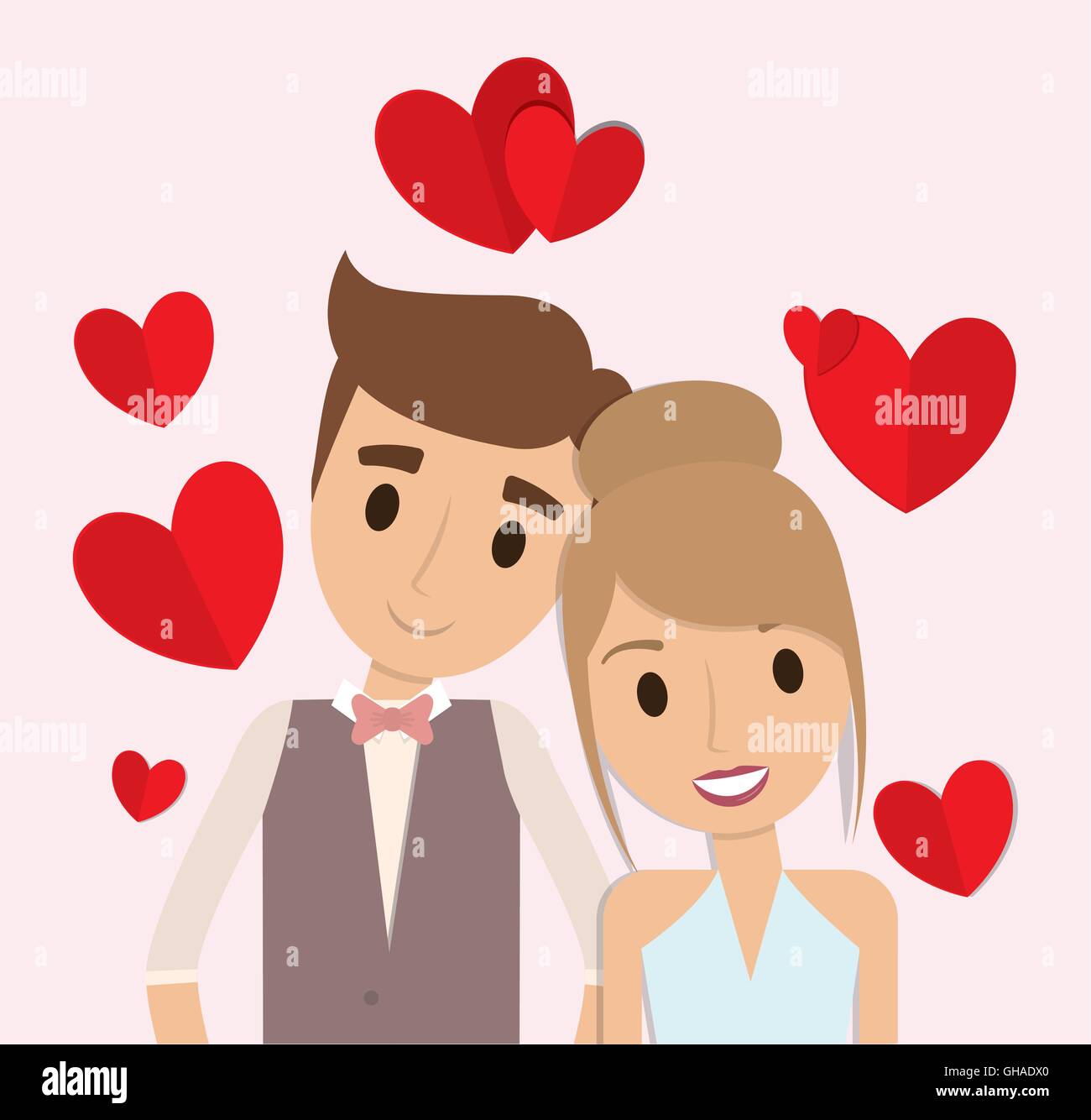 couple cartoon wedding marriage icon. Vector graphic Stock Vector Image ...