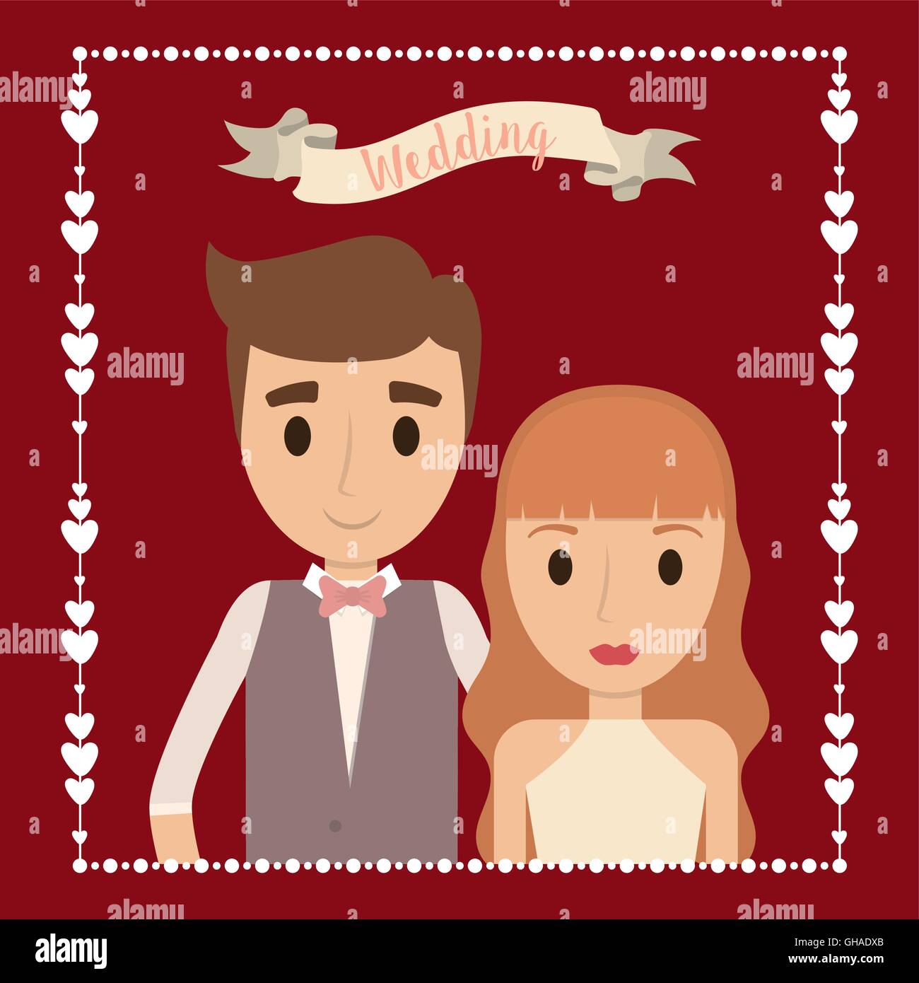 couple cartoon wedding marriage icon. Vector graphic Stock Vector Image ...