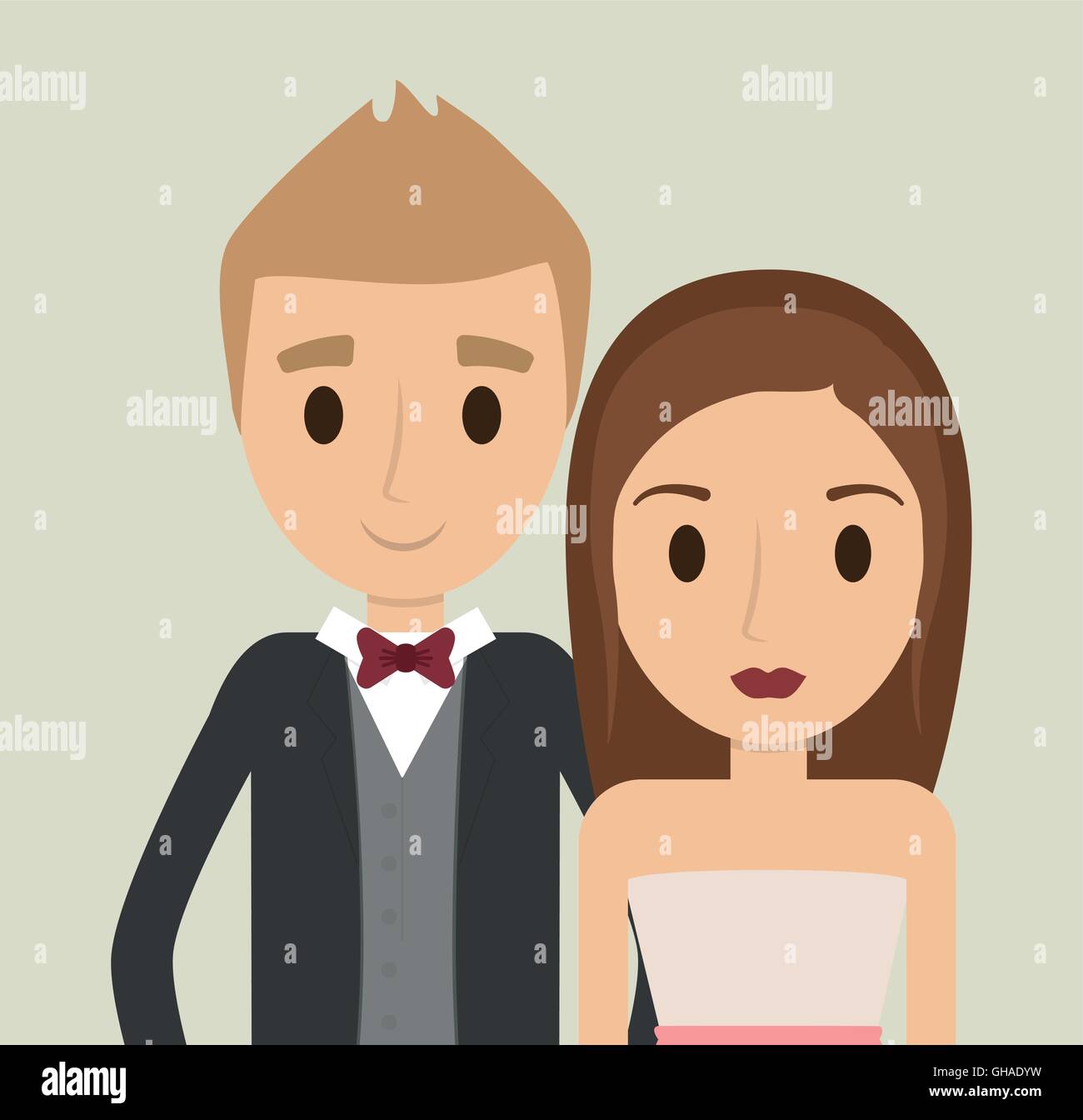 couple cartoon wedding marriage icon. Vector graphic Stock Vector Image ...