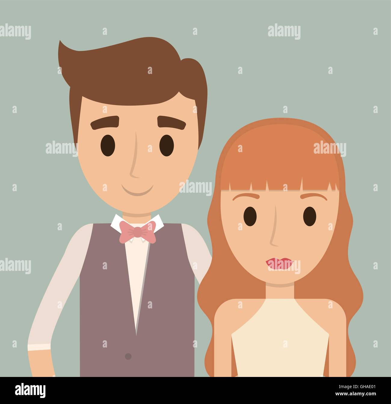 couple cartoon wedding marriage icon. Vector graphic Stock Vector Image ...
