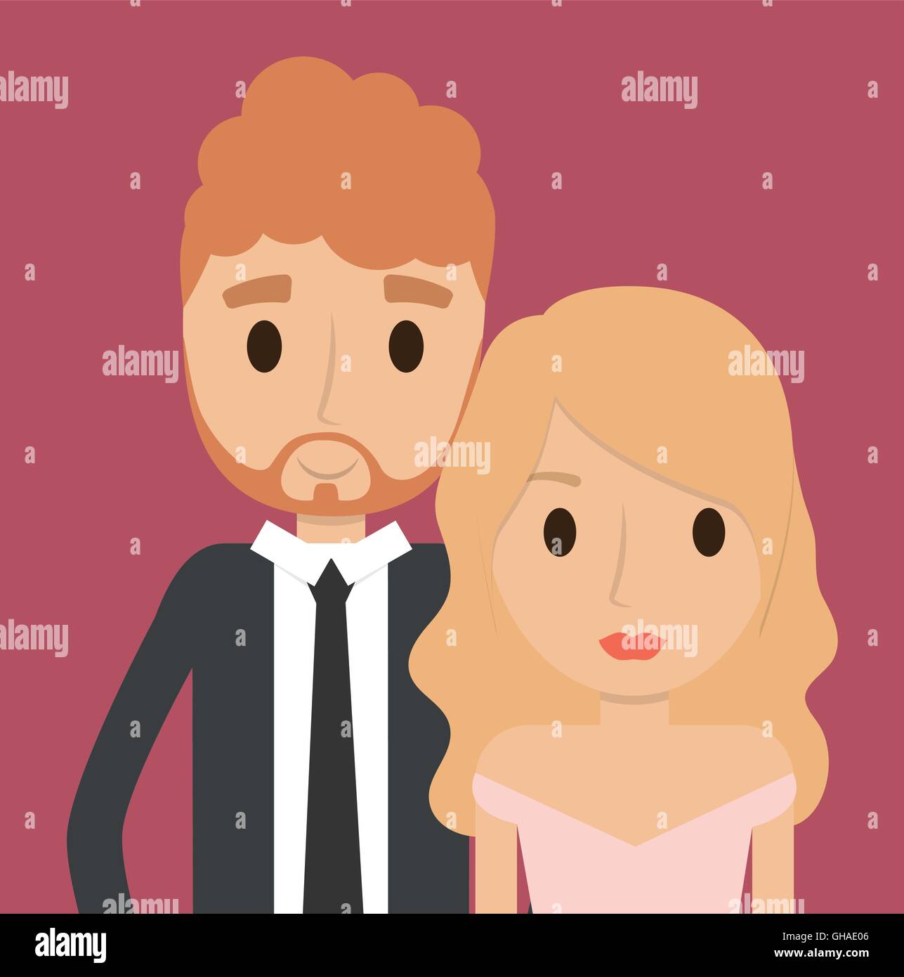 couple cartoon wedding marriage icon. Vector graphic Stock Vector Image ...