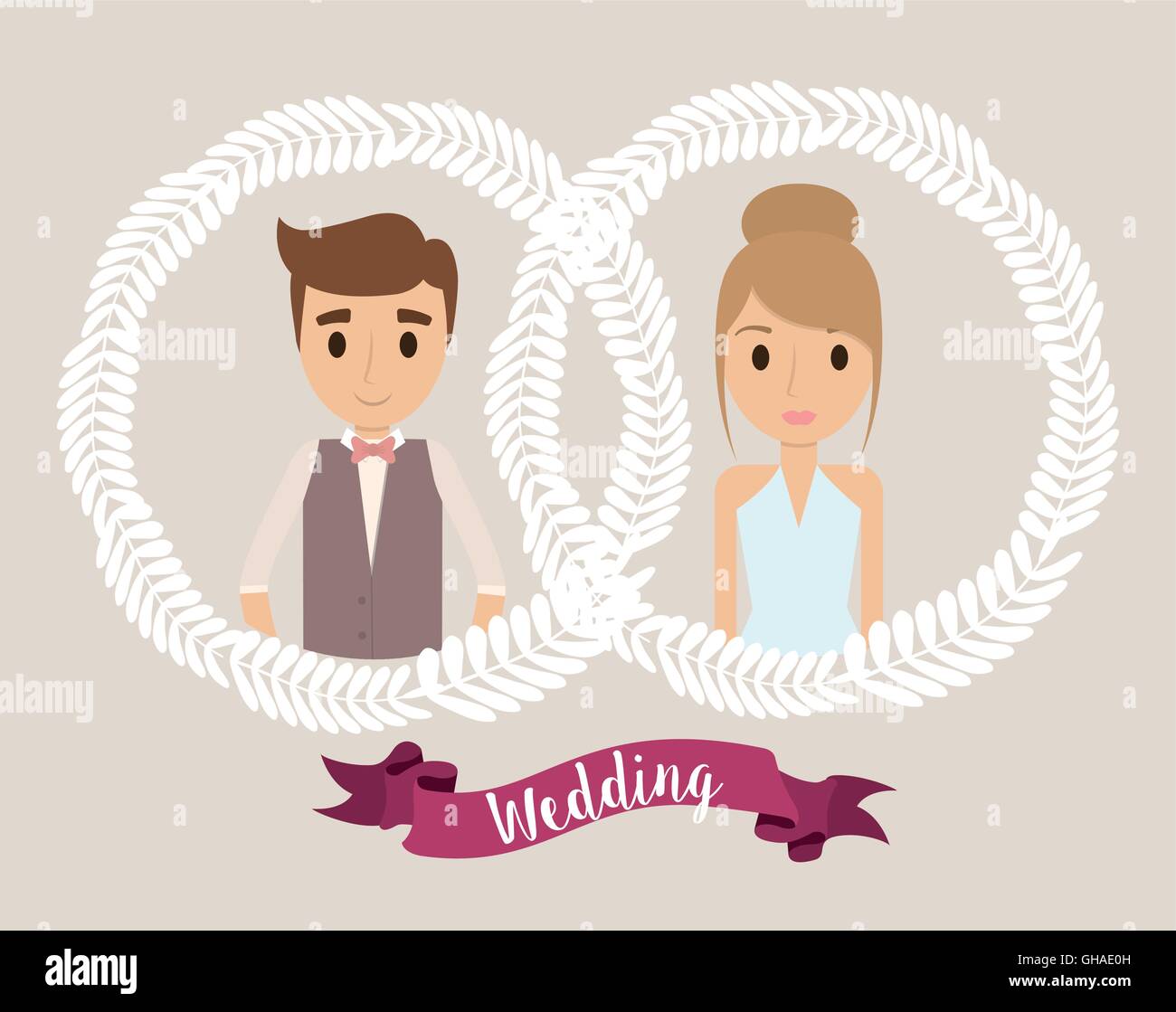couple cartoon crown wedding icon. Vector graphic Stock Vector Image ...