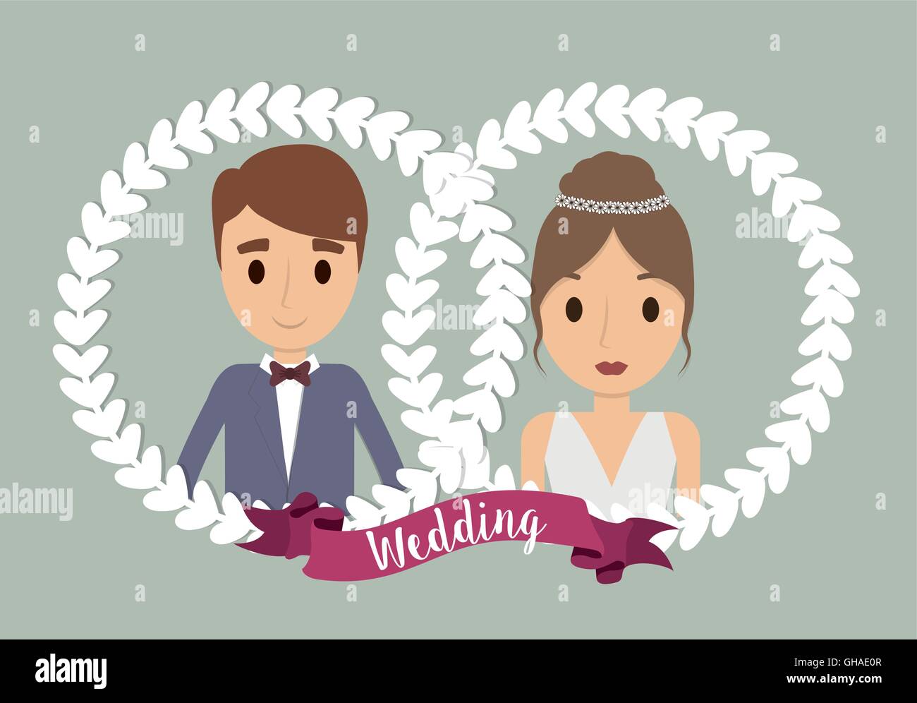 couple cartoon crown wedding icon. Vector graphic Stock Vector Image ...