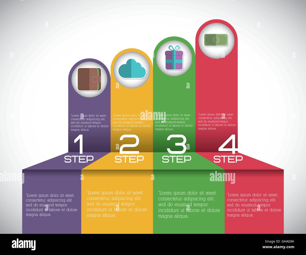 infographic step office icon. Vector graphic Stock Vector Image & Art ...