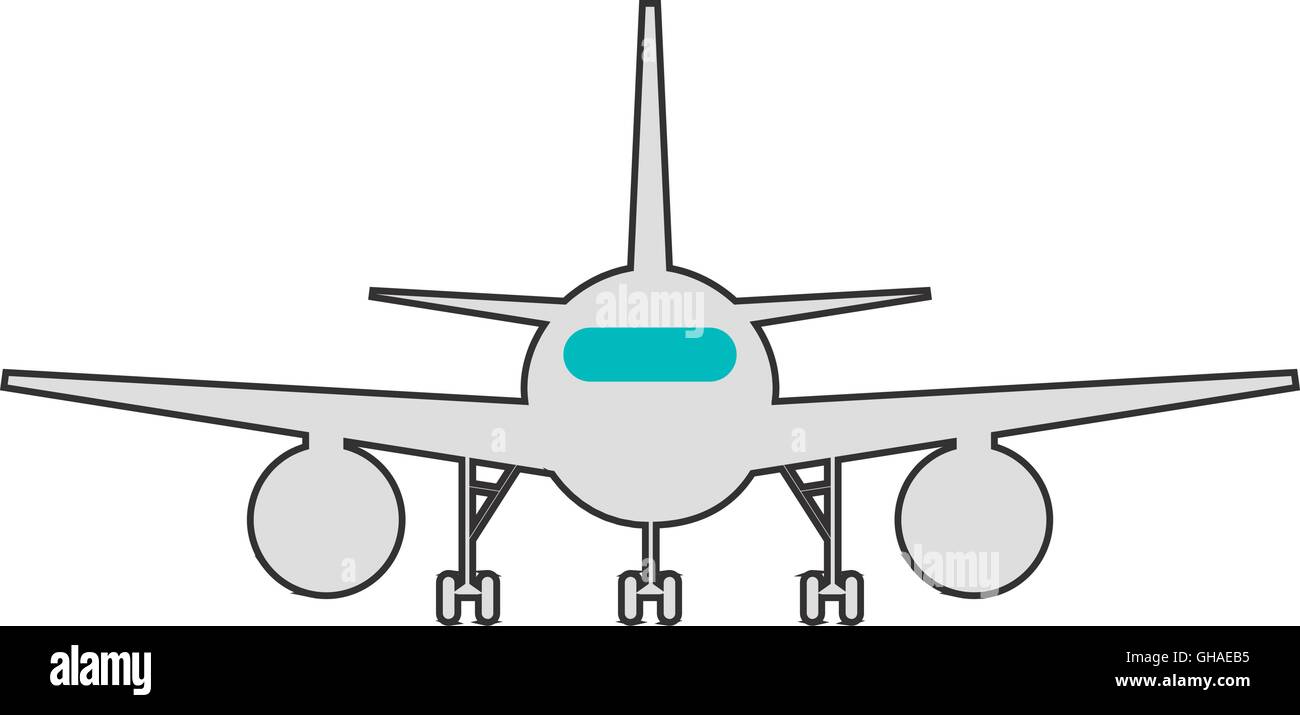 single airplane frontview Icon Stock Vector Image & Art - Alamy