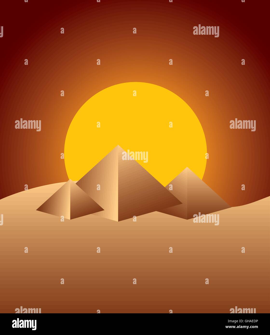 pyramids desert landscape icon Stock Vector Image & Art - Alamy