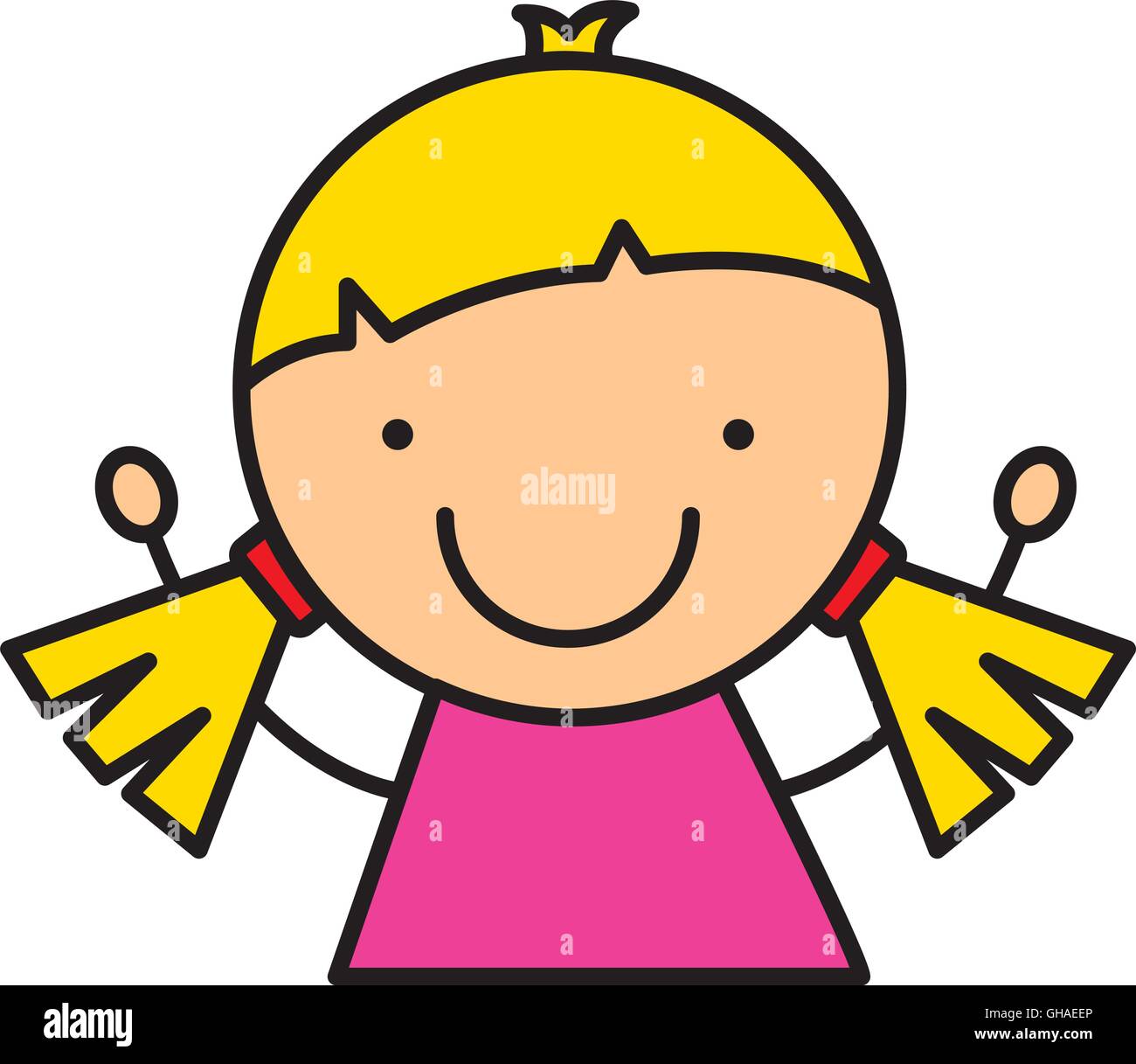 little girl smile icon Stock Vector Image & Art - Alamy