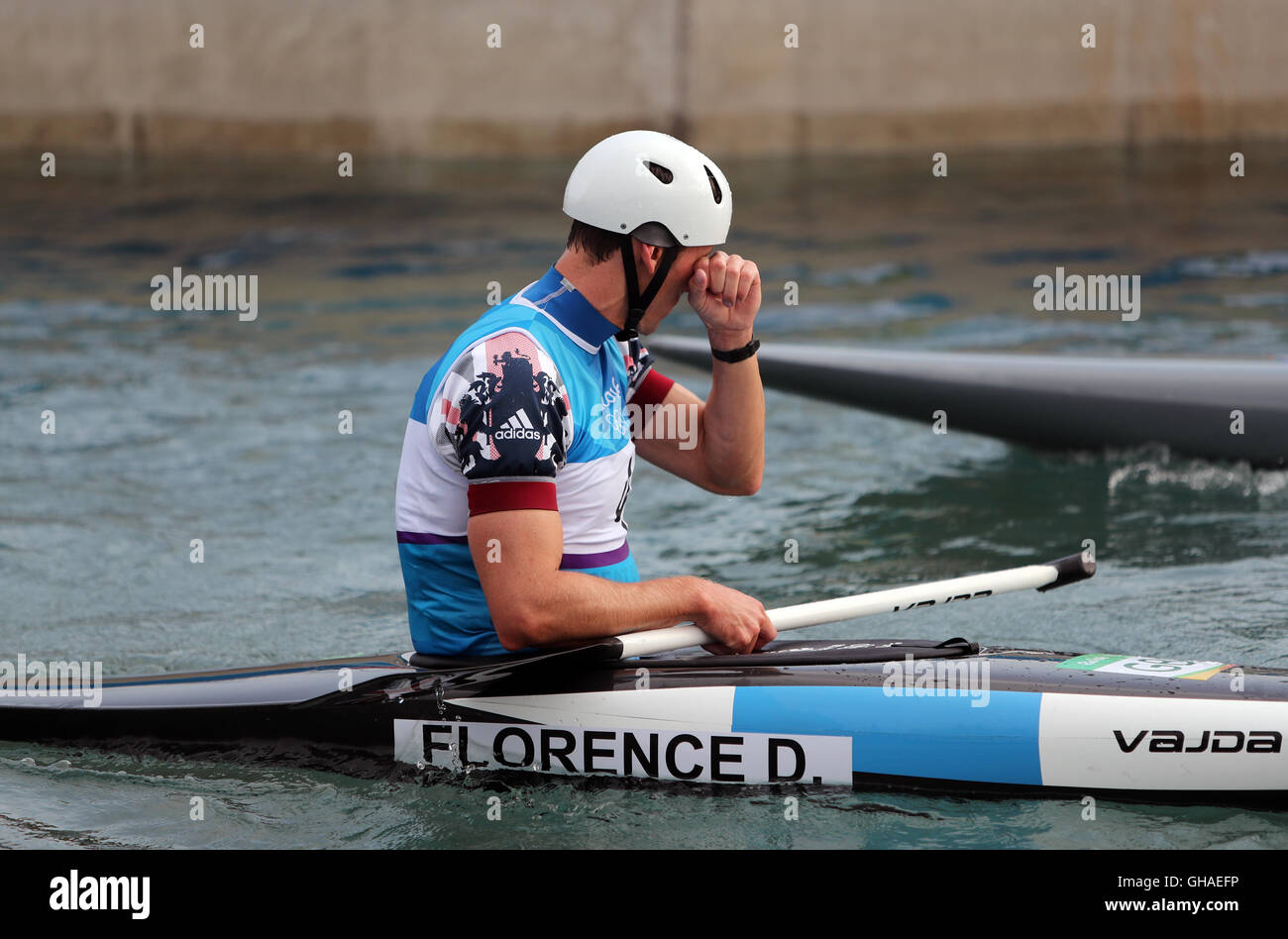 Great Britain's David Florence looks dejected following the Men's Canoe ...