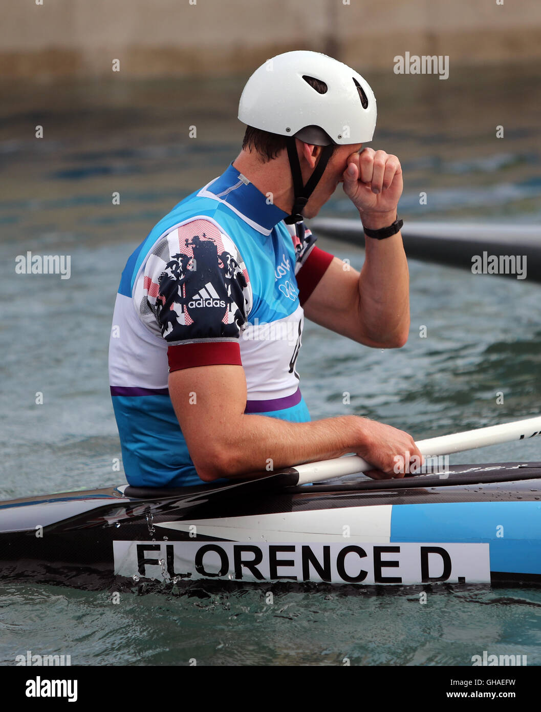 Great Britain's David Florence looks dejected following the Men's Canoe ...