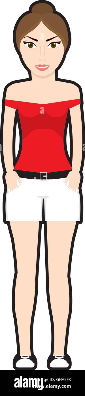 woman girl female avatar icon. Vector graphic Stock Vector Image & Art ...