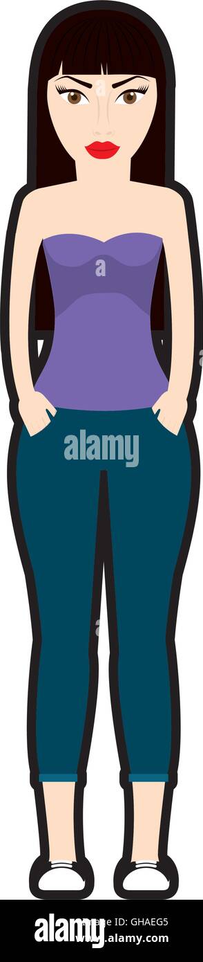 woman girl female avatar icon. Vector graphic Stock Vector Image & Art ...