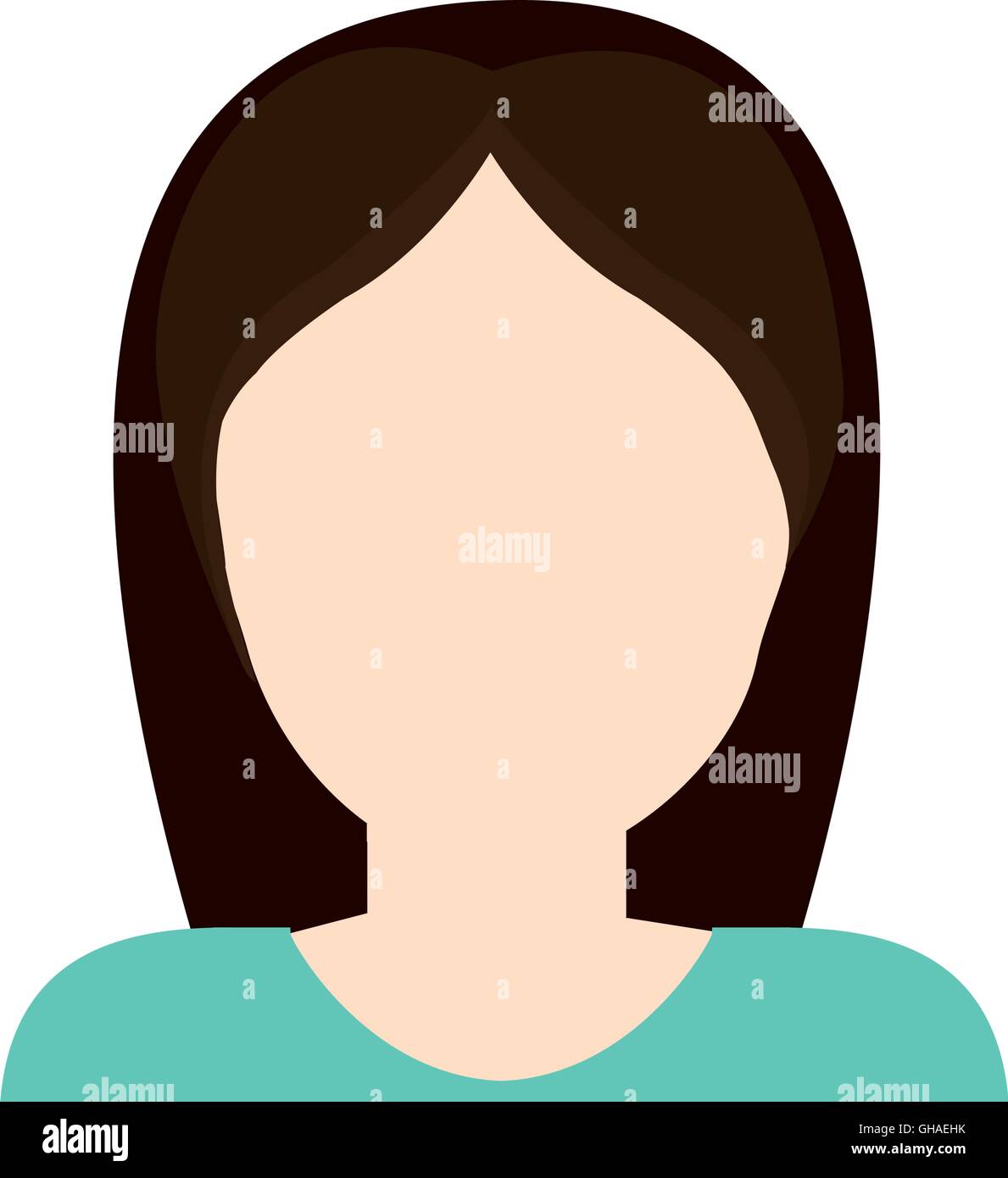 woman girl female avatar icon. Vector graphic Stock Vector Image & Art ...