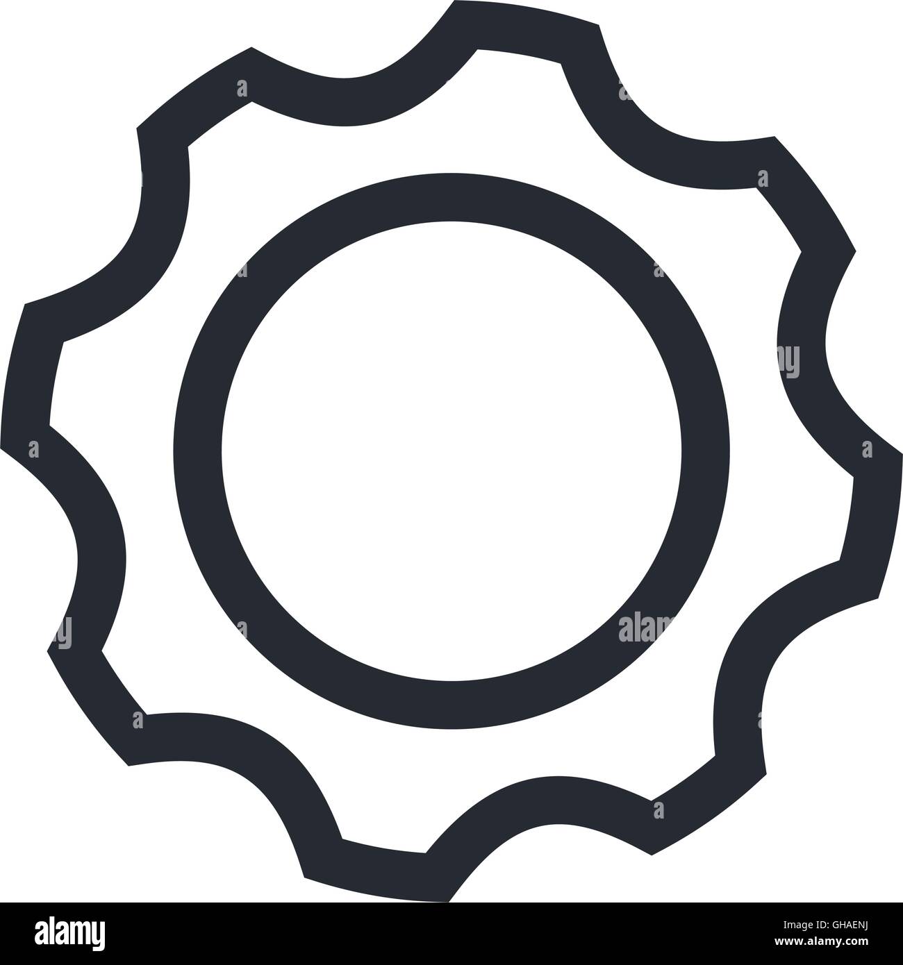 single gear icon Stock Vector Image & Art - Alamy