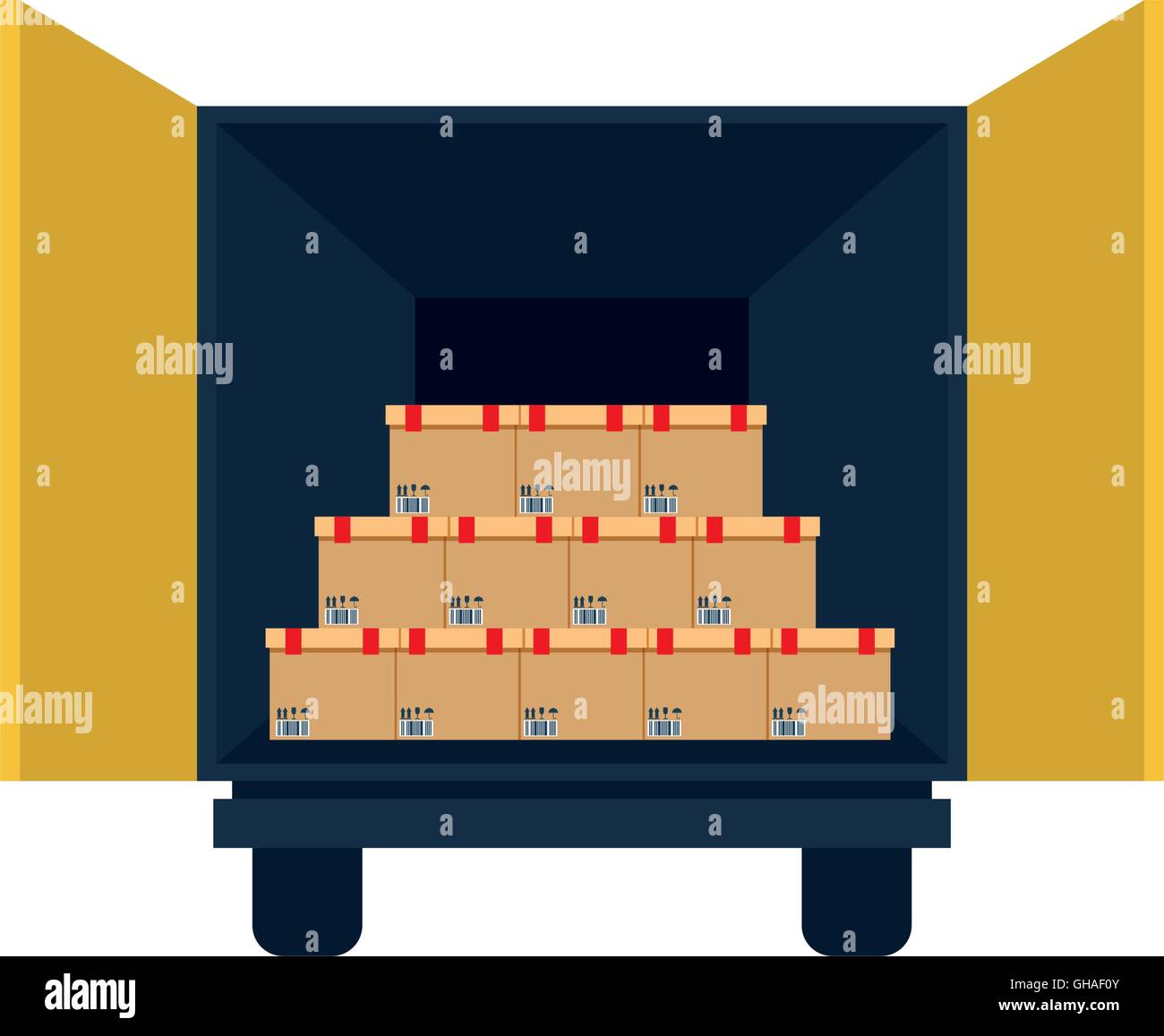 box package truck delivery shipping icon. Vector graphic Stock Vector ...