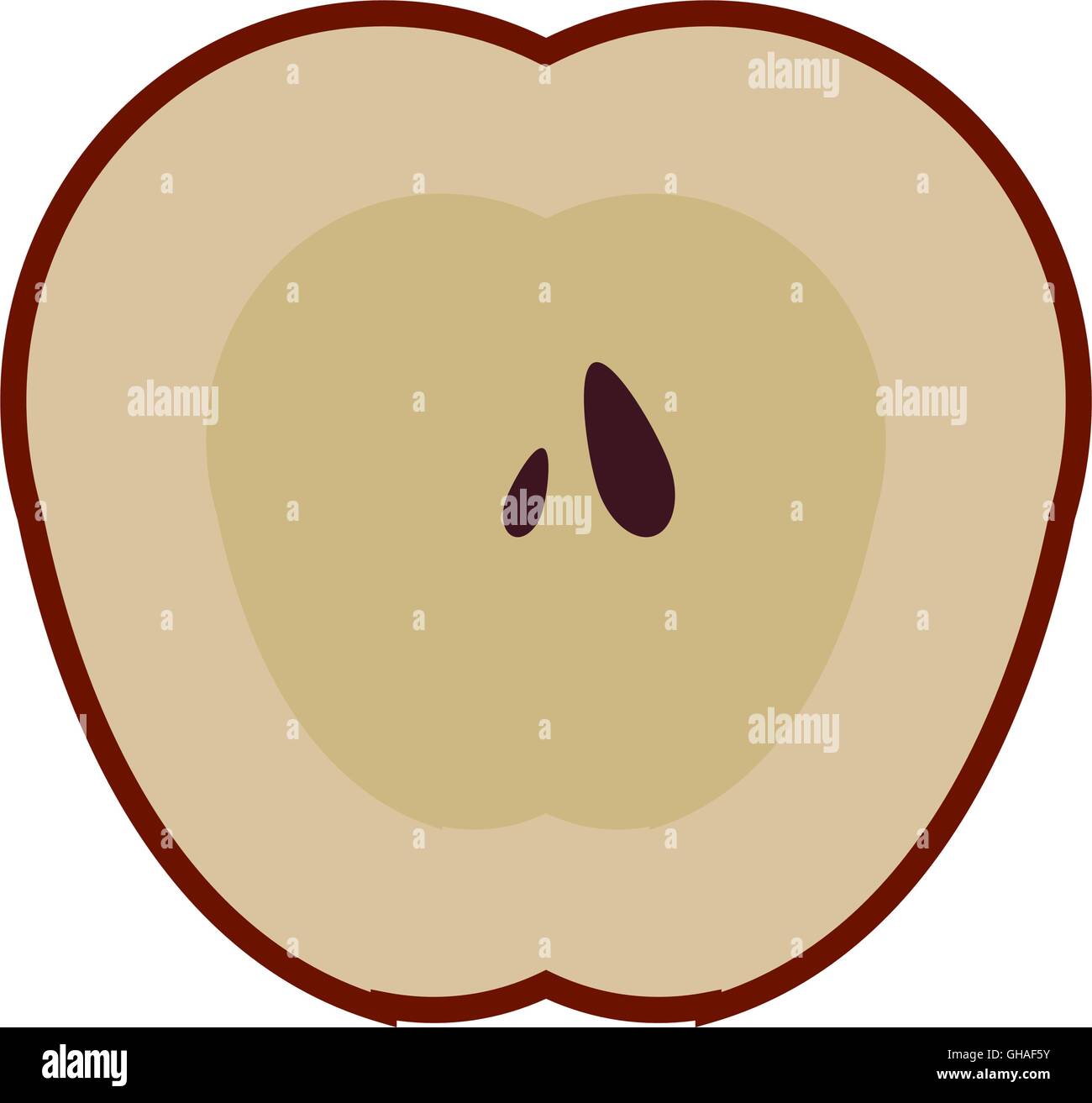 apple half icon Stock Vector Image & Art - Alamy