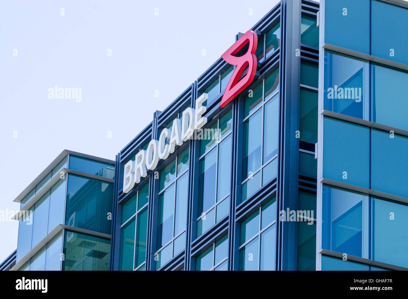 Brocade Communications sign in San Jose California Stock Photo - Alamy