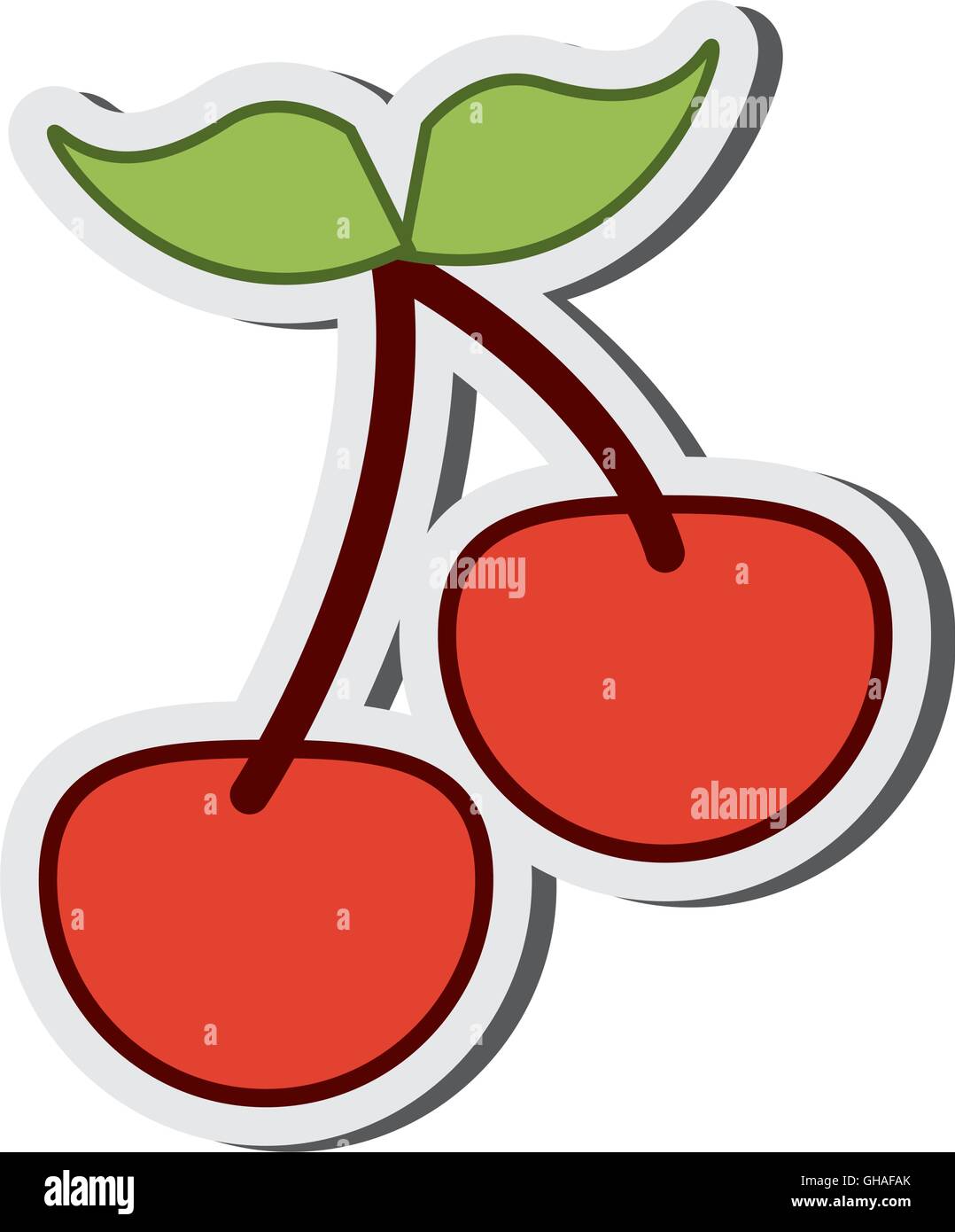 cherry pair icon Stock Vector Image & Art - Alamy