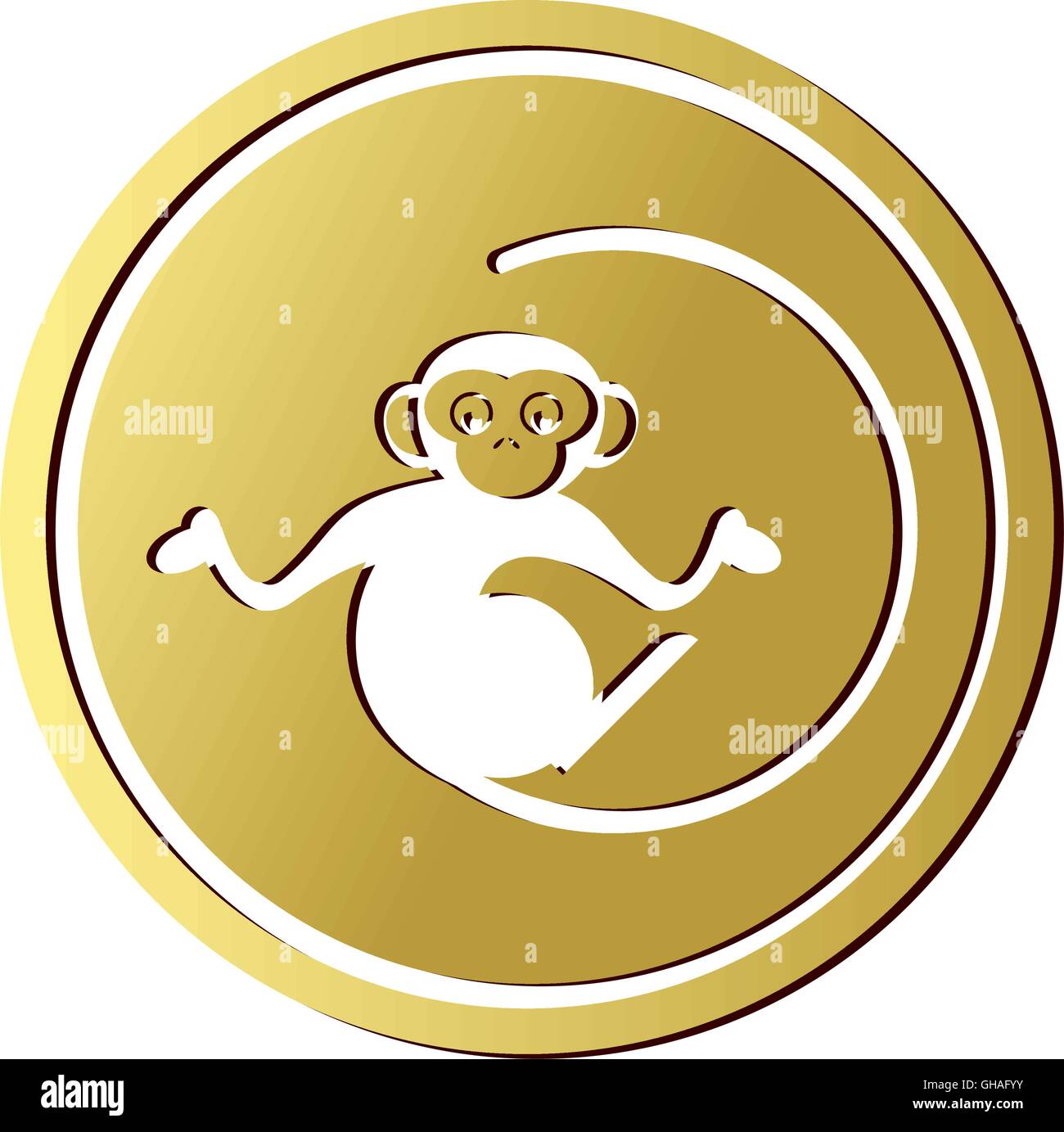 single monkey icon Stock Vector Image & Art - Alamy