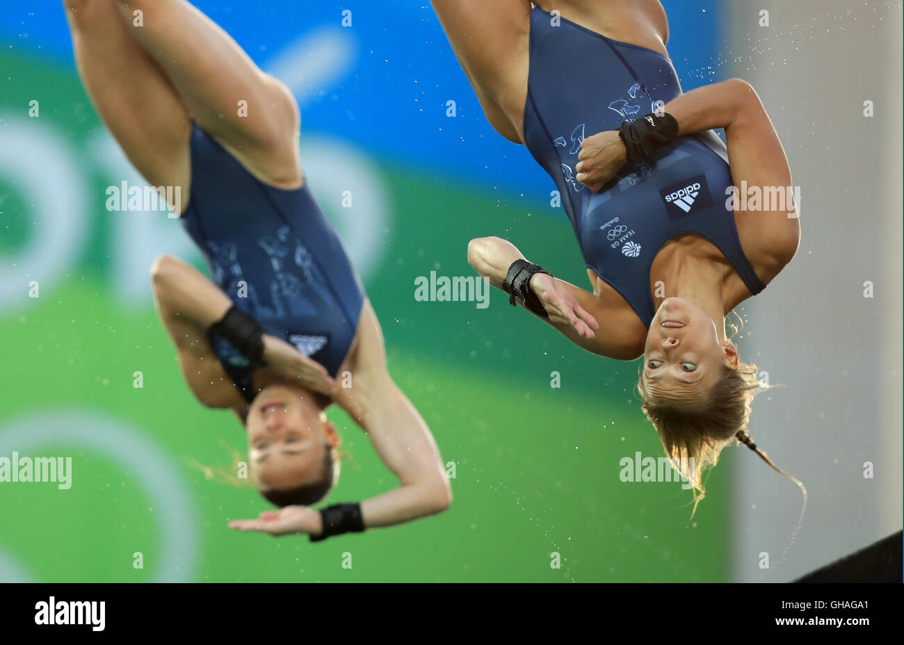Britain's Lois Toulson and Tonia Couch compete during the women's ...
