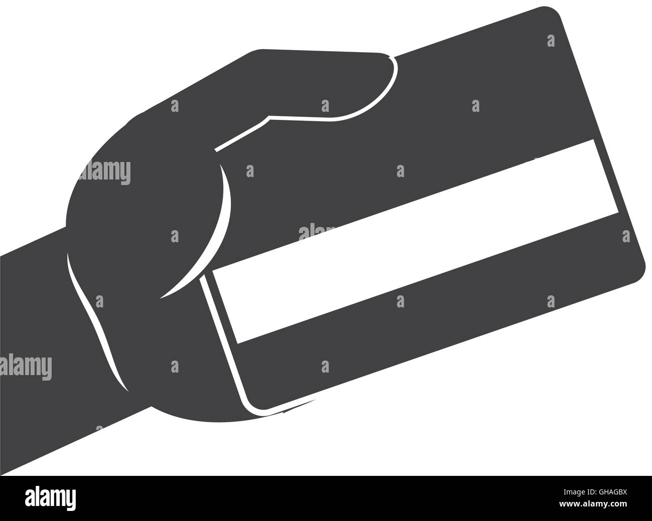 credit card silhouette money icon. Vector graphic Stock Vector Image ...