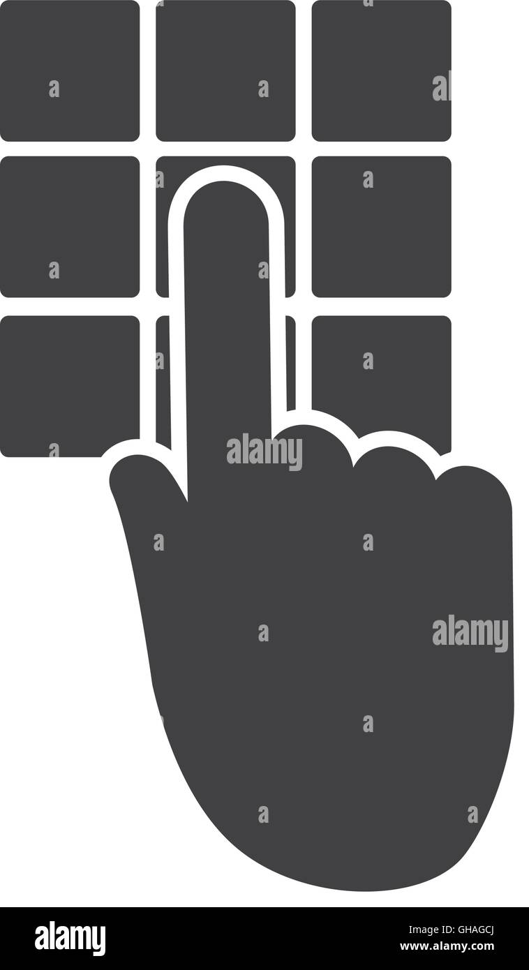 Code hand buttons silhouette Stock Vector Images - Alamy