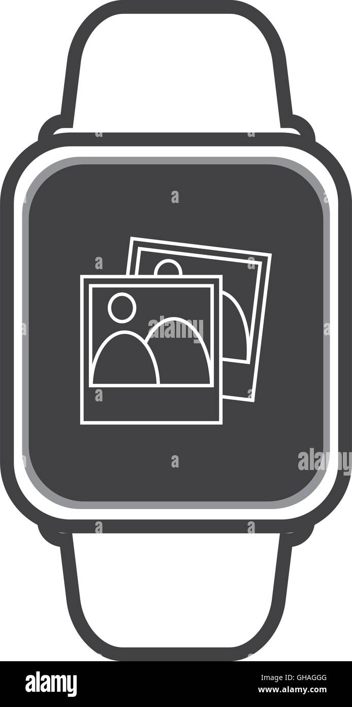 single smartwatch with photograph icon Stock Vector Image & Art - Alamy