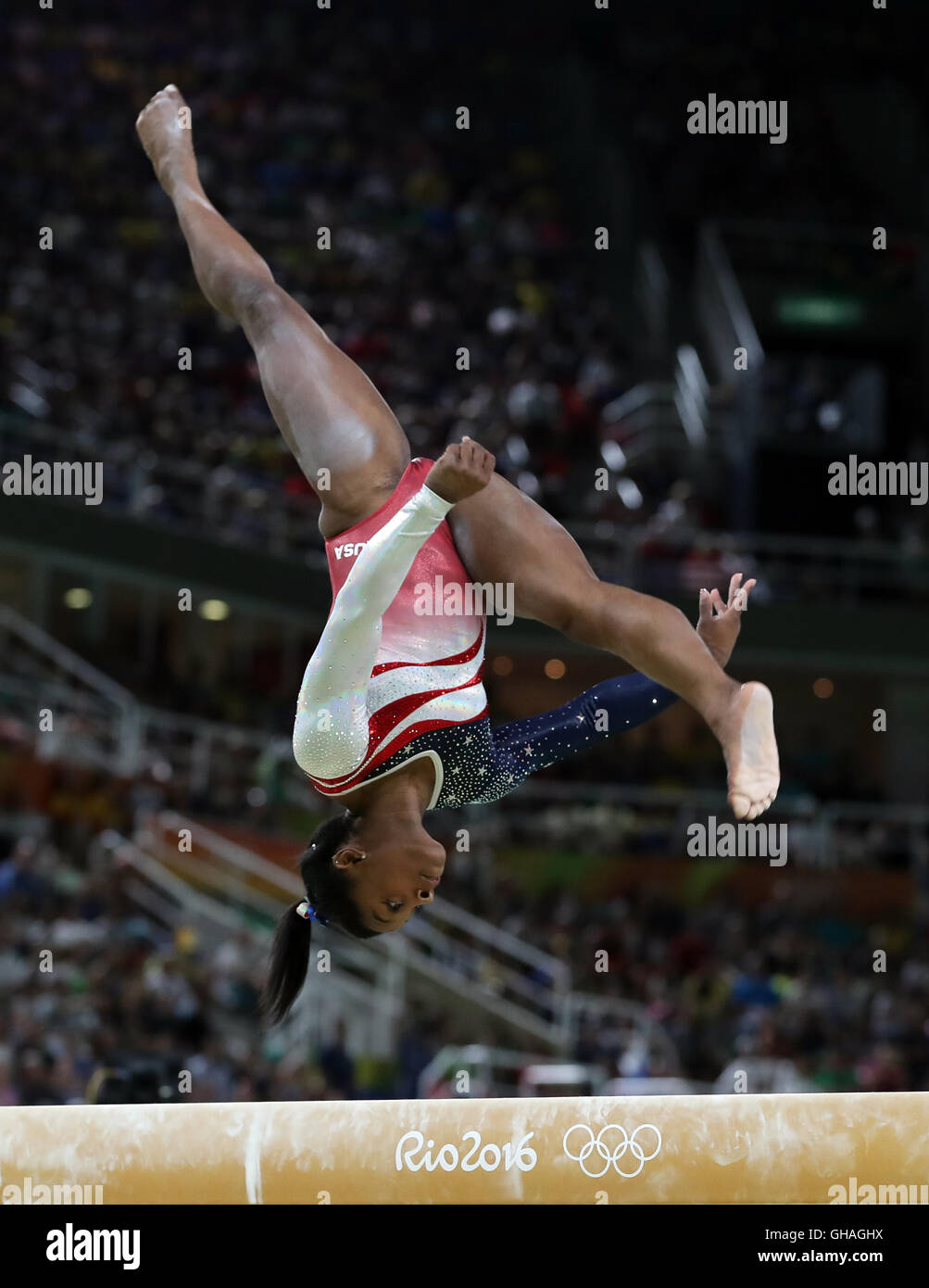 USA's Simone Biles during the women's team gymnastics final at the Rio ...