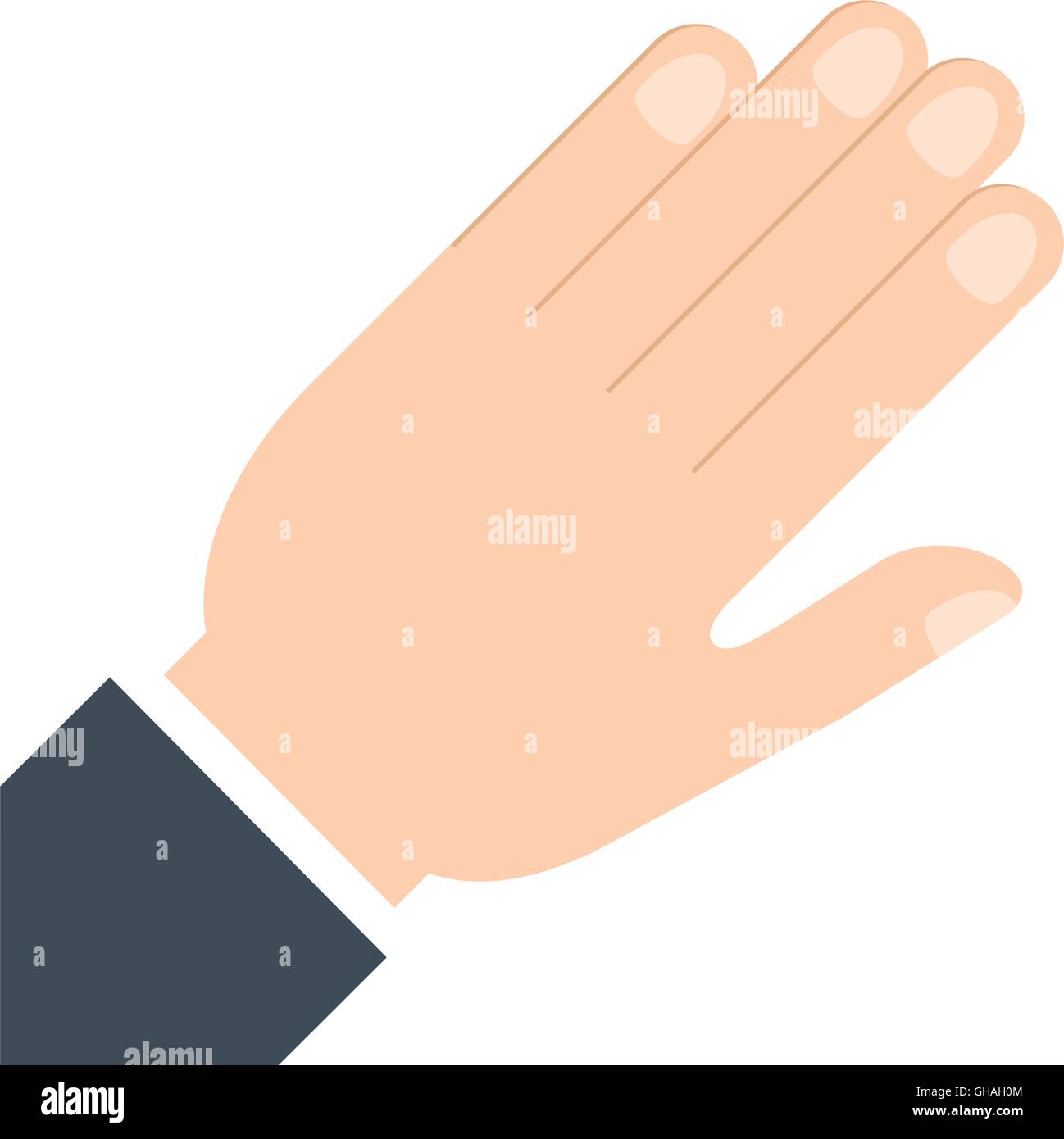 human hand gesture palm fingers icon. Vector graphic Stock Vector Image ...