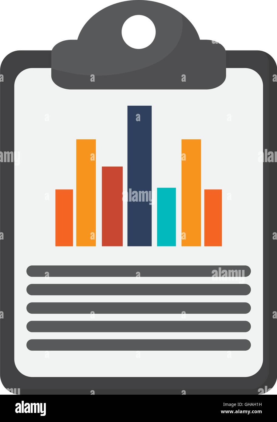 graph chart on clipboard icon Stock Vector Image & Art - Alamy