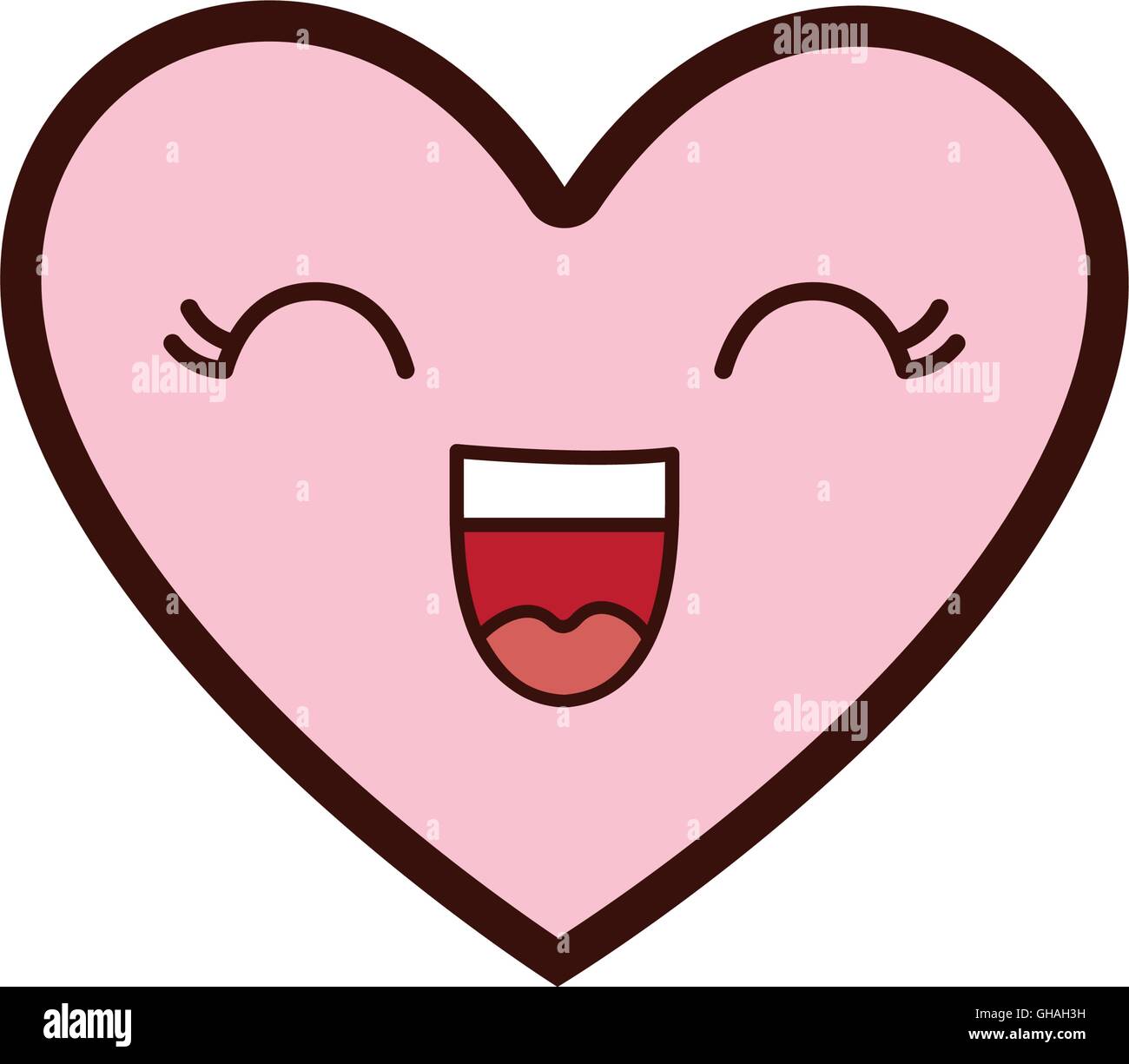 kawaii cartoon heart icon. Vector graphic Stock Vector Image & Art - Alamy