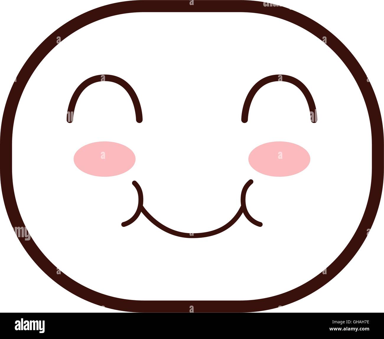kawaii cartoon expression icon. Vector graphic Stock Vector Image & Art ...