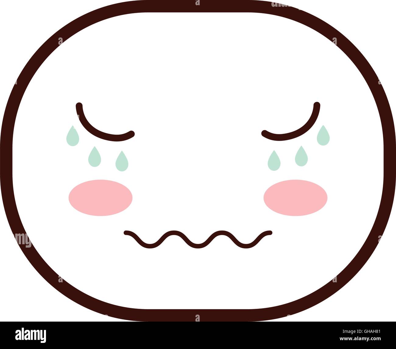 kawaii cartoon expression icon. Vector graphic Stock Vector Image & Art ...