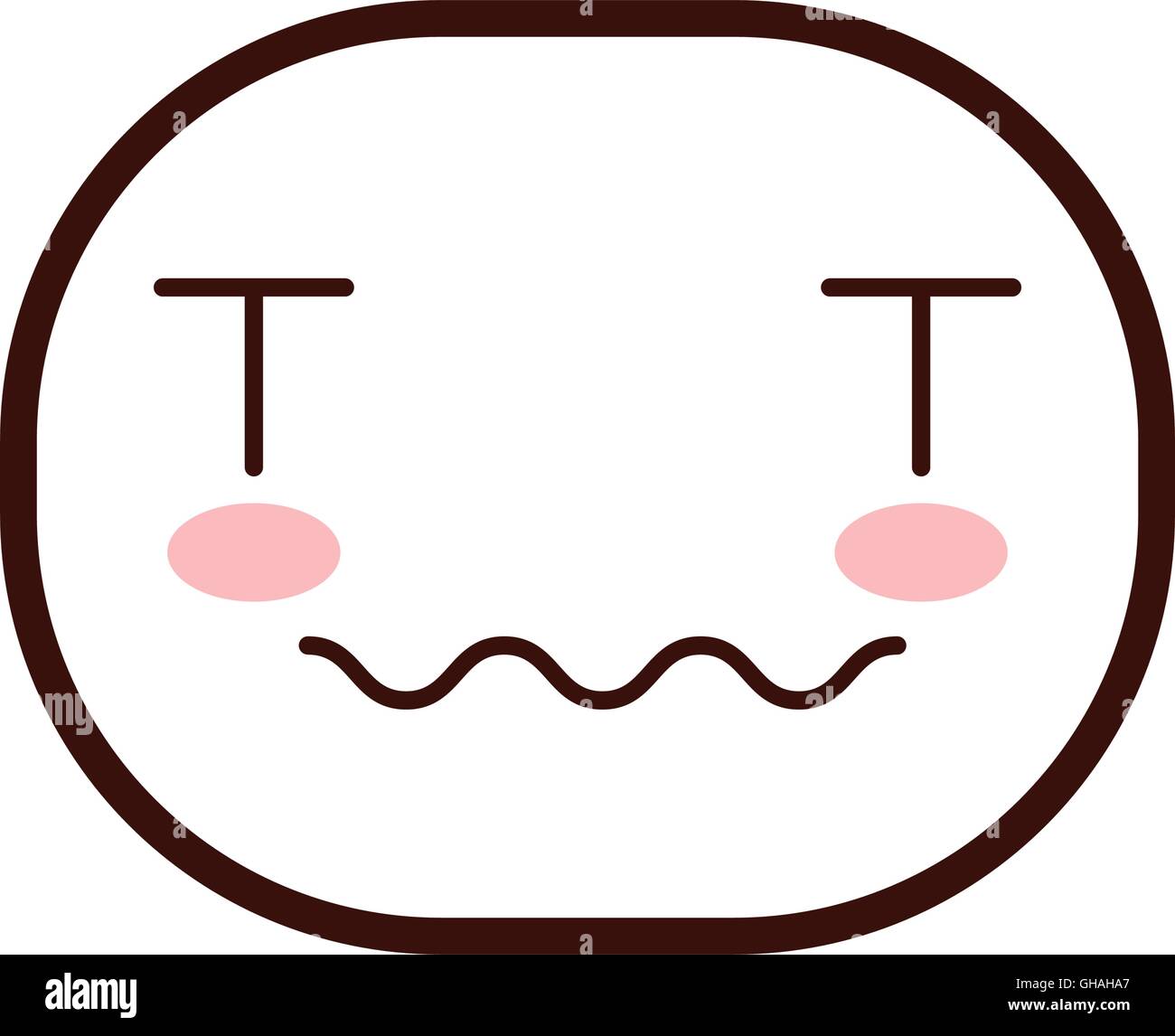 kawaii cartoon expression icon. Vector graphic Stock Vector Image & Art ...