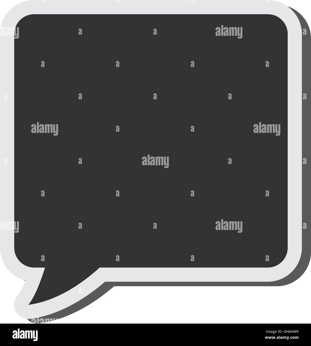 black conversation bubble icon Stock Vector Image & Art - Alamy