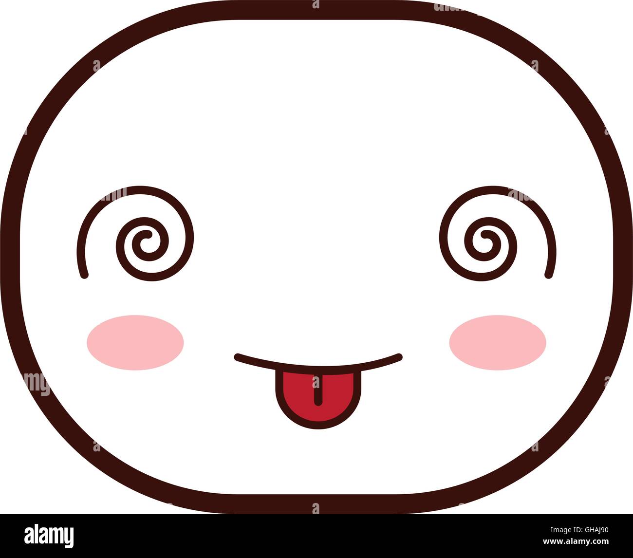 kawaii cartoon expression icon. Vector graphic Stock Vector Image & Art ...