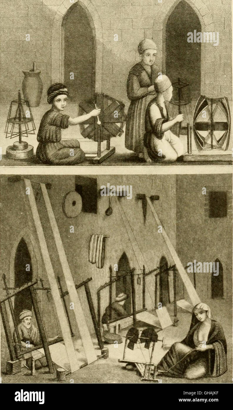 This 1912 work covers the history of the textile industry, focusing on ...