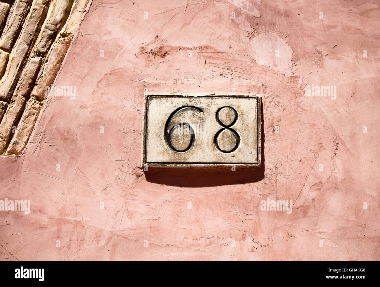 Engraved building number in Rome Stock Photo - Alamy