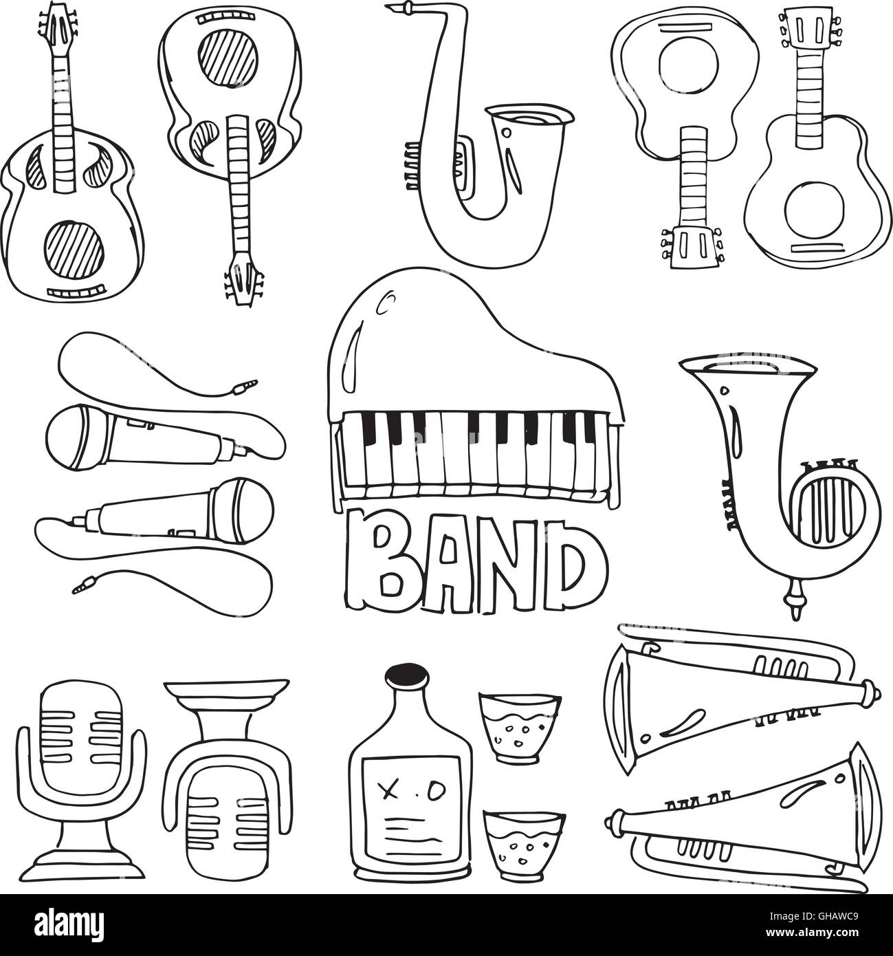 Element music doodles vector art Stock Vector Image & Art - Alamy