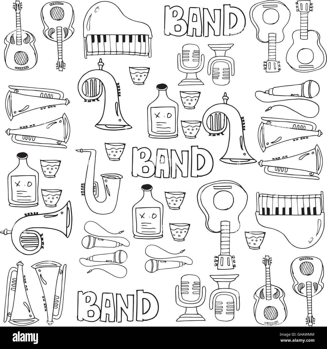 Doodle music with hand draw Stock Vector Image & Art - Alamy