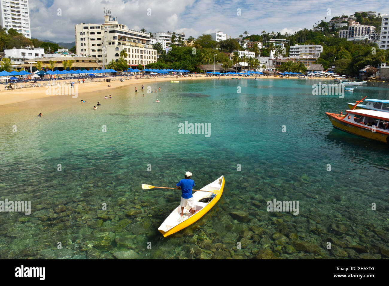 Playa Caleta beach, Acapulco, Mexico Stock Photo - Alamy