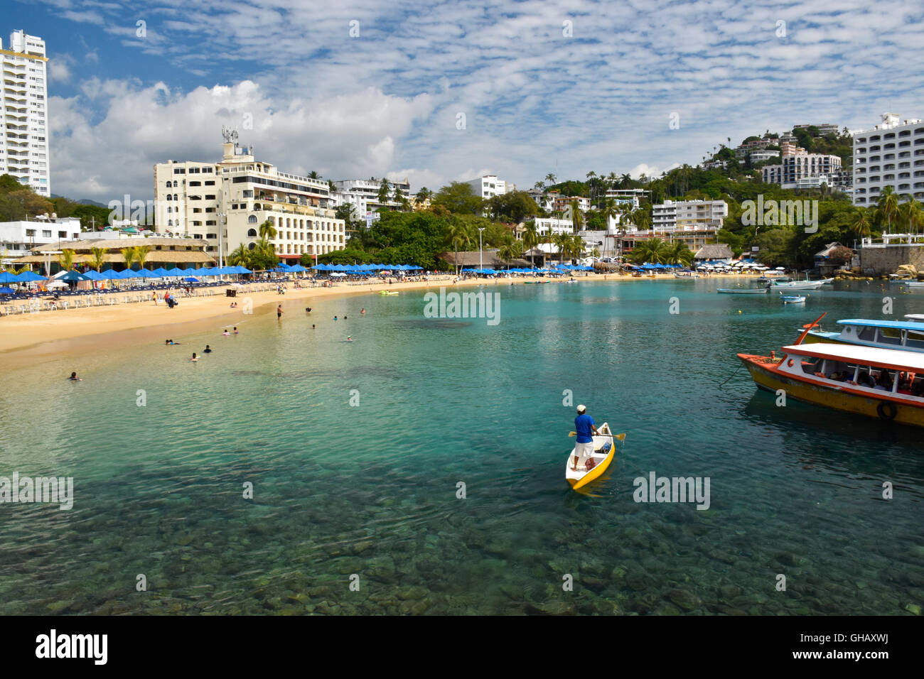 Playa Caleta beach, Acapulco, Mexico Stock Photo - Alamy
