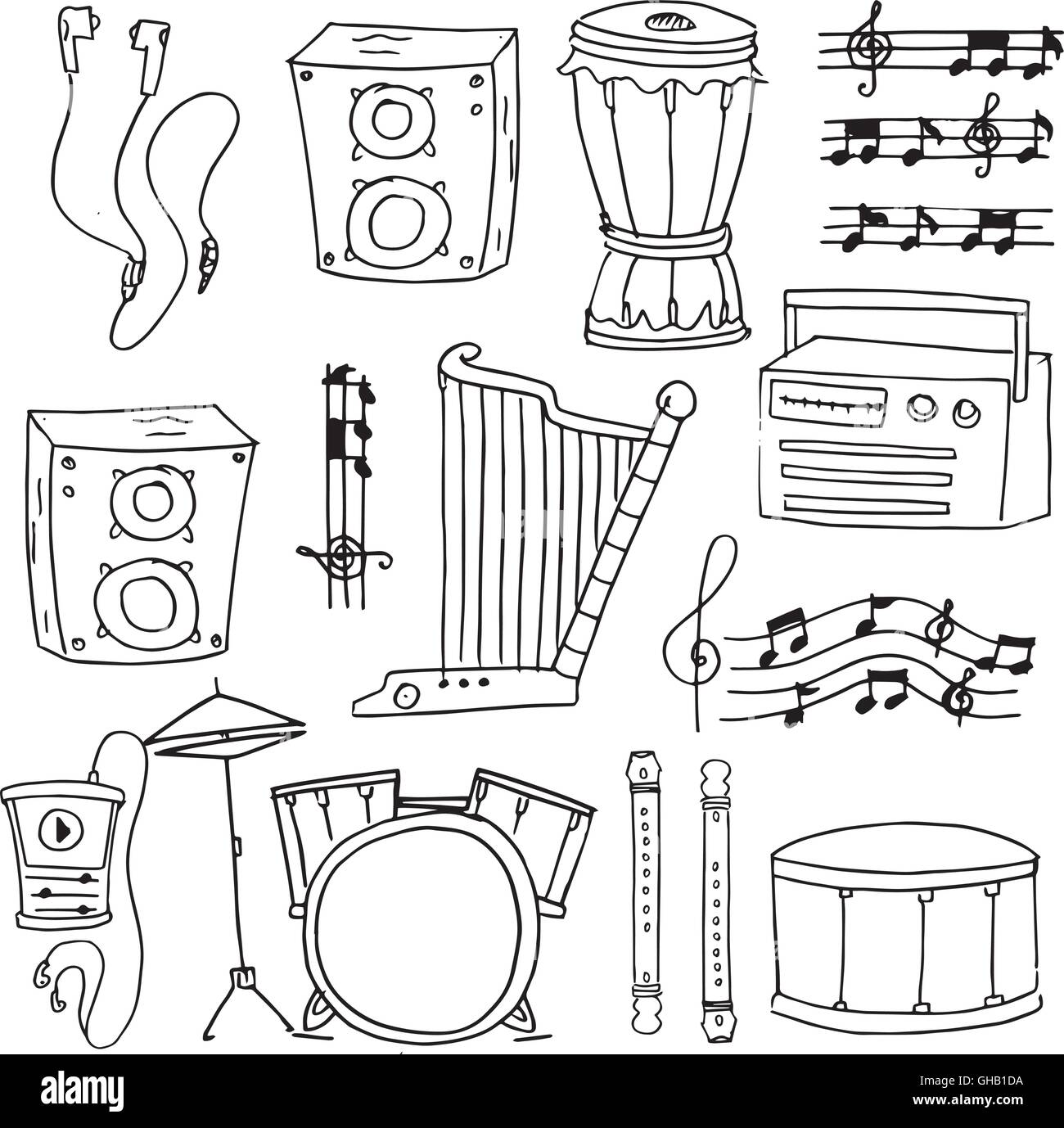 Element music theme doodles Stock Vector Image & Art - Alamy