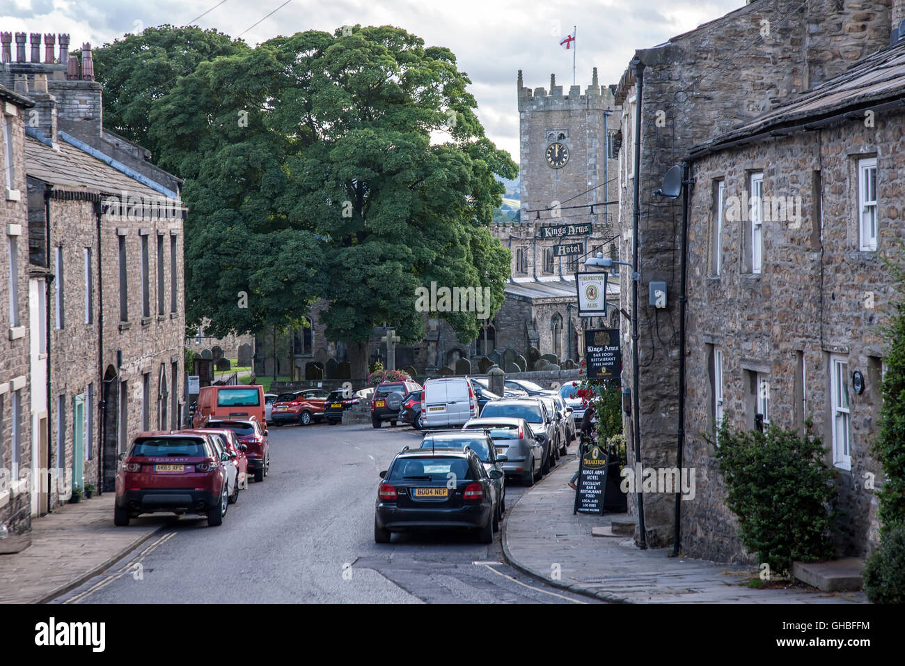 St Oswald's church bottom of Main Street Askrigg, Wendsleydale, North ...