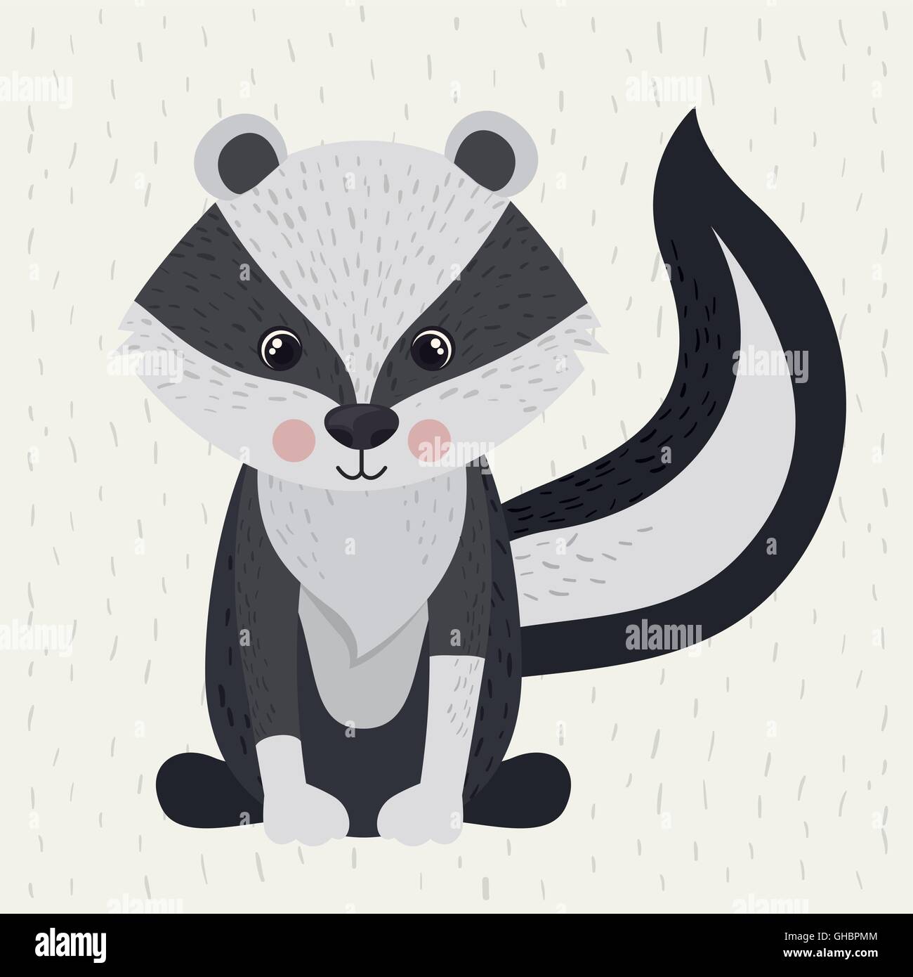 zorrillo cute wildlife icon Stock Vector Image & Art - Alamy