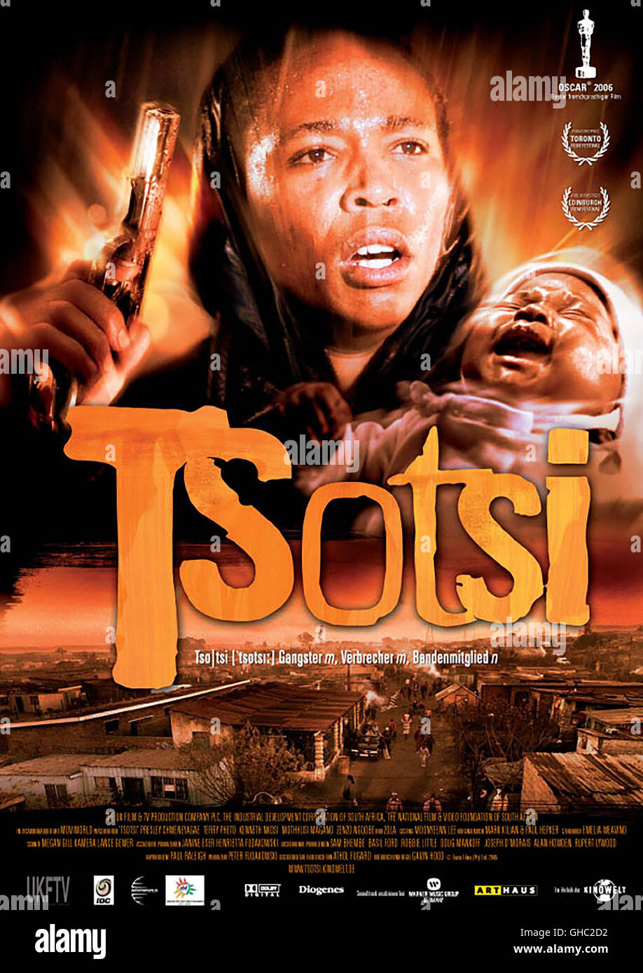 TSOTSI GB/Südafrika 2005 Gavin Hood Filmplakat Regie: Gavin Hood Stock ...