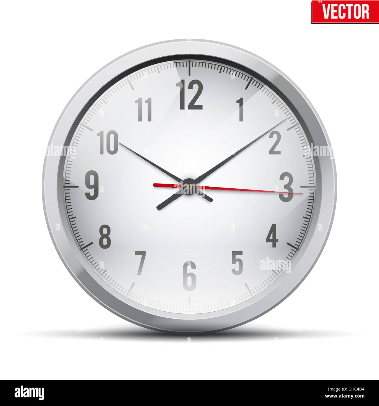 Office Wall Clock Stock Vector Image & Art - Alamy