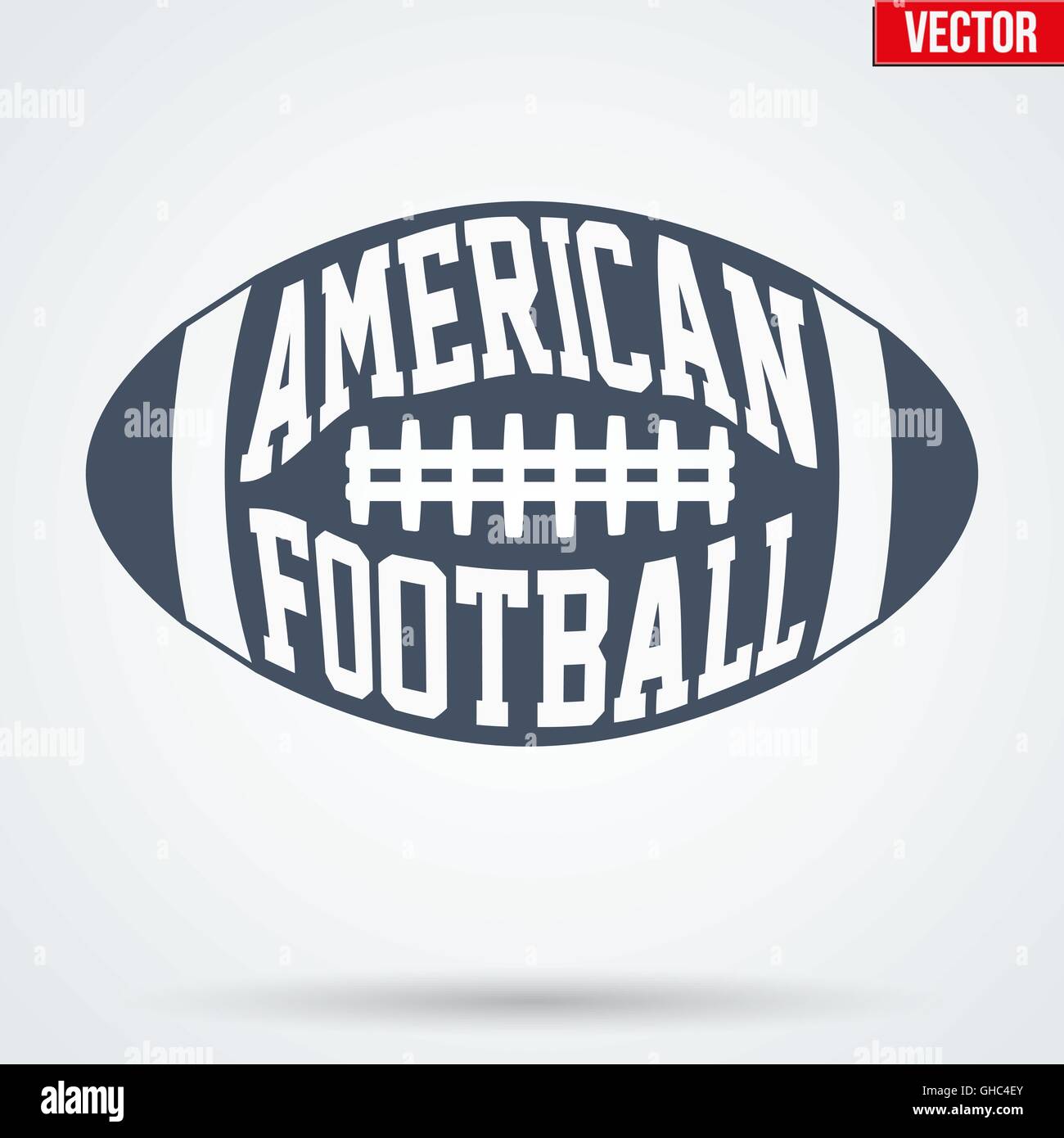 Sports symbol ball of American football with typography Stock Vector ...